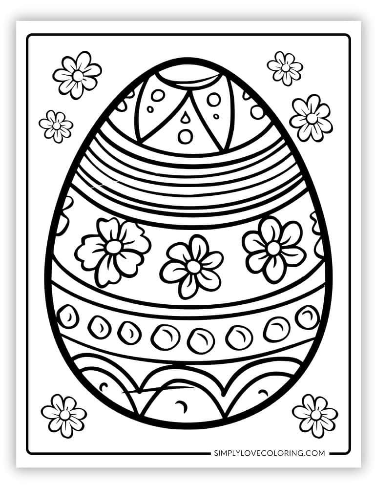 46 Easter Egg Coloring Pages (Free PDF Printables) - Simply Love Coloring