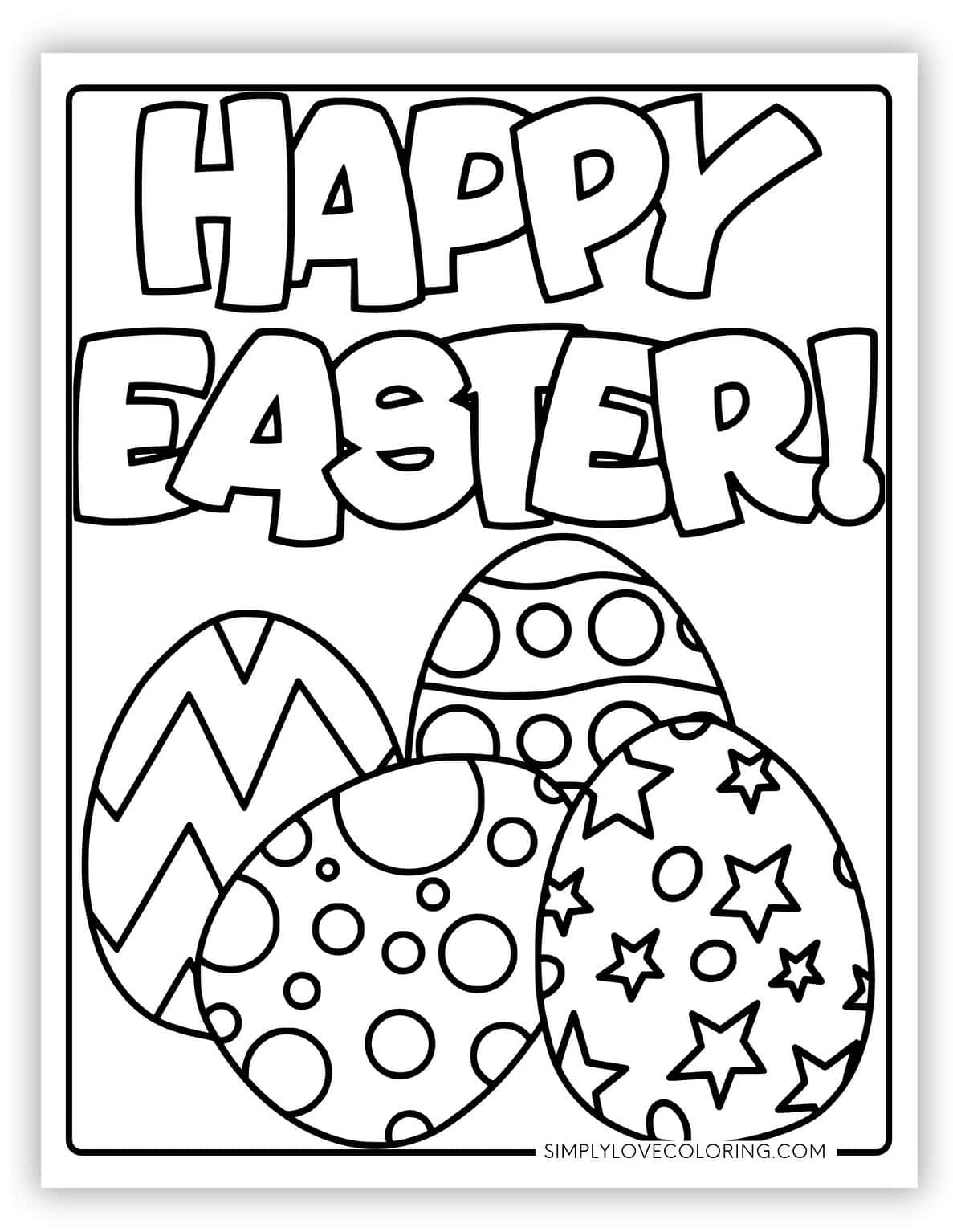 46 Easter Egg Coloring Pages (Free PDF Printables) - Simply Love Coloring