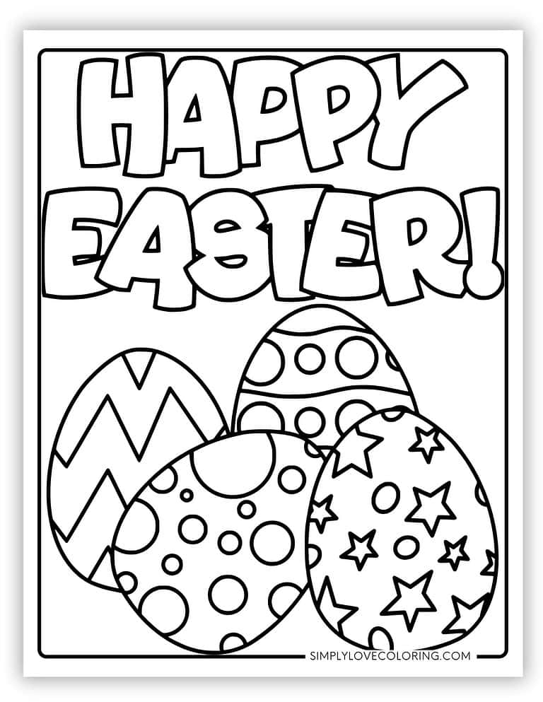 46 Easter Egg Coloring Pages (Free PDF Printables) - Simply Love Coloring