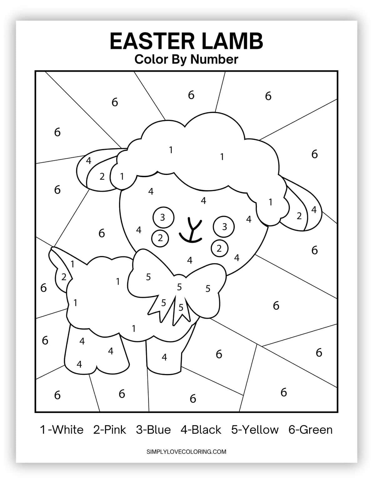 10 Easter Color by Number (Free PDF Printables) - Simply Love Coloring