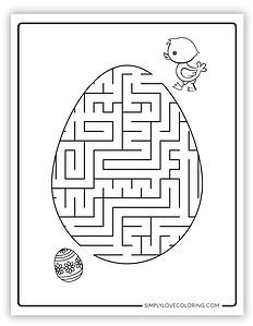 17 Easter Mazes (Free PDF Printables) - Simply Love Coloring