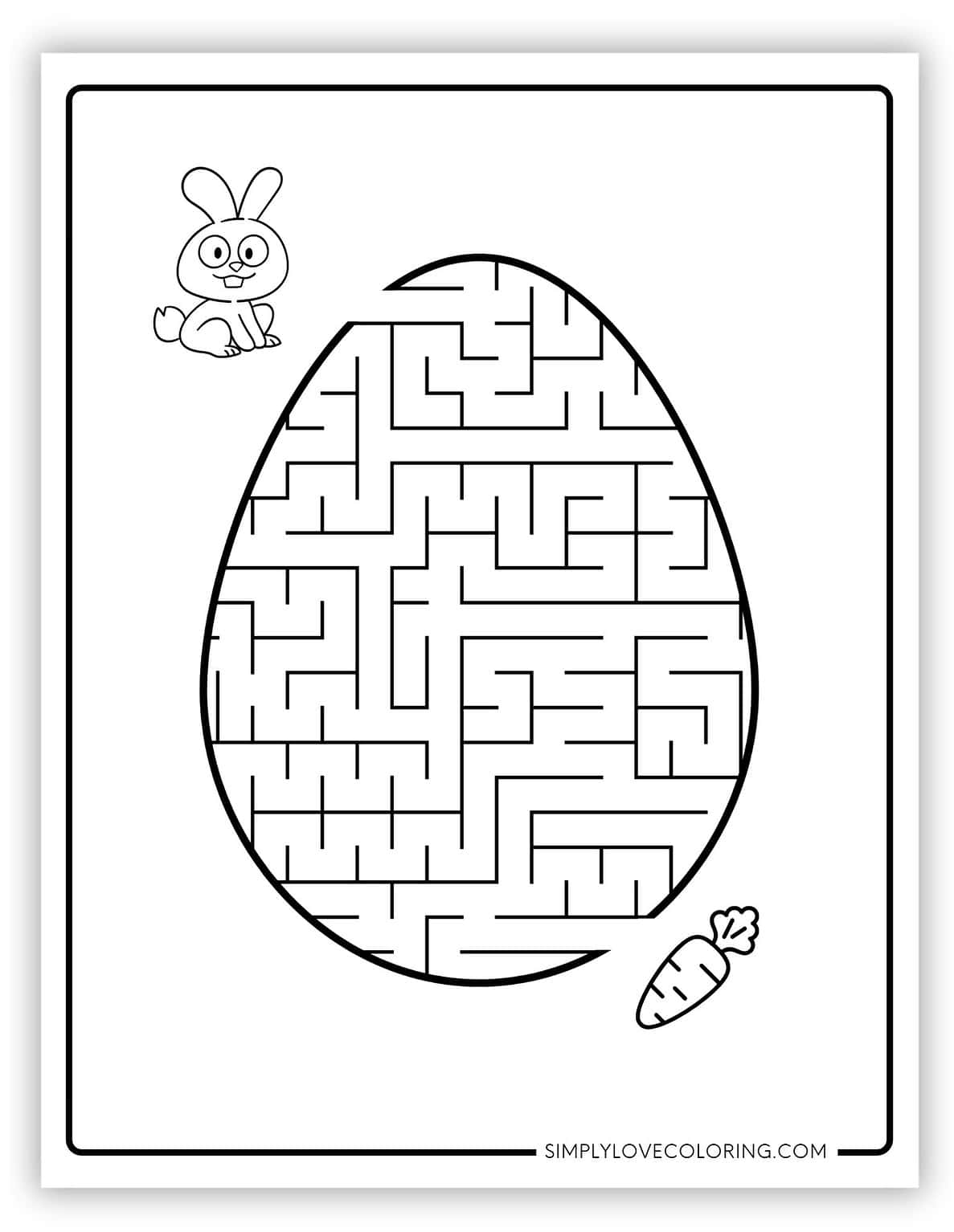 17 Easter Mazes (Free PDF Printables) - Simply Love Coloring