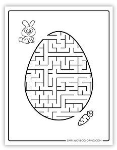 17 Easter Mazes (Free PDF Printables) - Simply Love Coloring