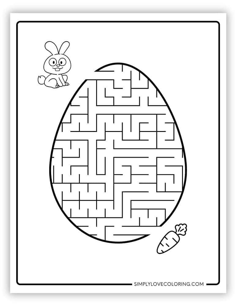 17 Easter Mazes (Free PDF Printables) - Simply Love Coloring