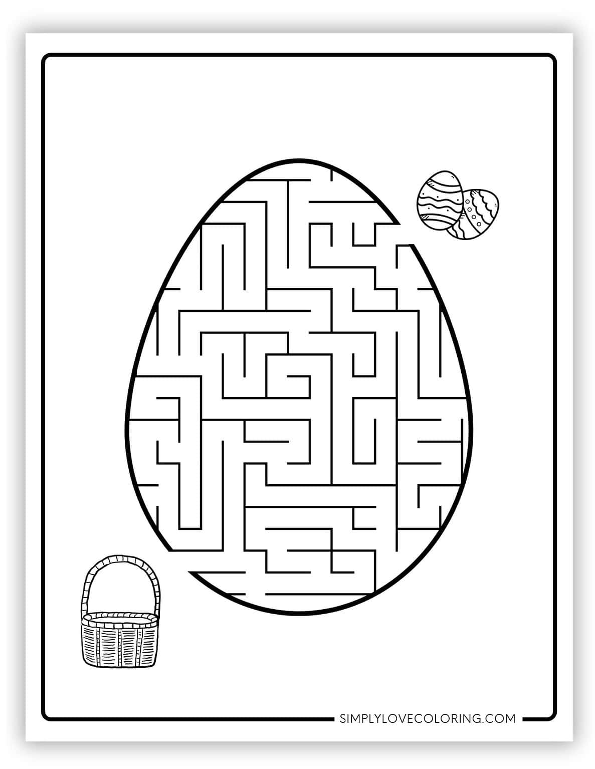 17 Easter Mazes (Free PDF Printables) - Simply Love Coloring