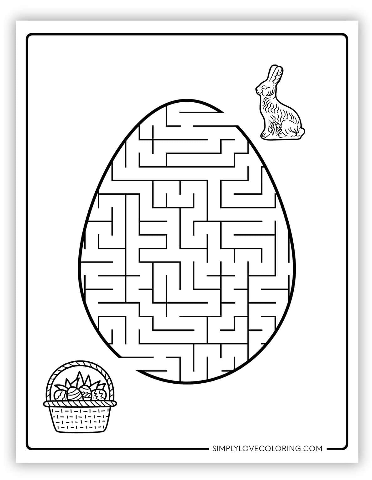 17 Easter Mazes (Free PDF Printables) - Simply Love Coloring