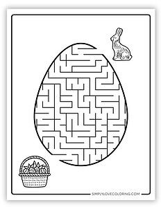 17 Easter Mazes (Free PDF Printables) - Simply Love Coloring