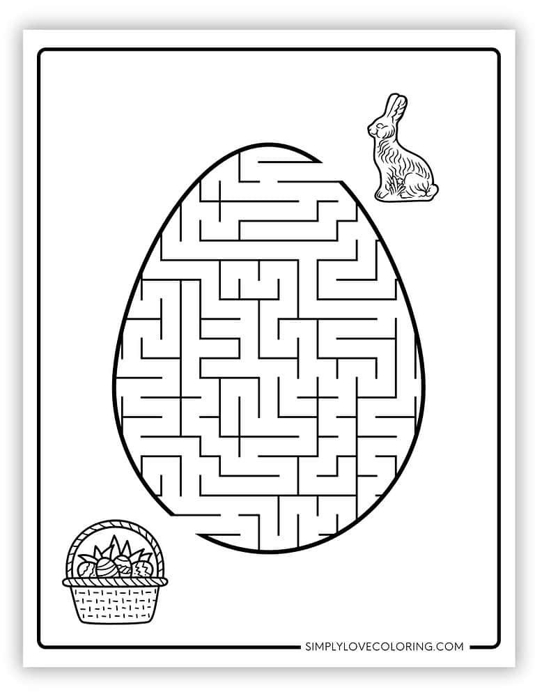 17 Easter Mazes (Free PDF Printables) - Simply Love Coloring