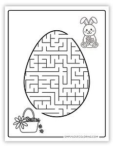 17 Easter Mazes (Free PDF Printables) - Simply Love Coloring