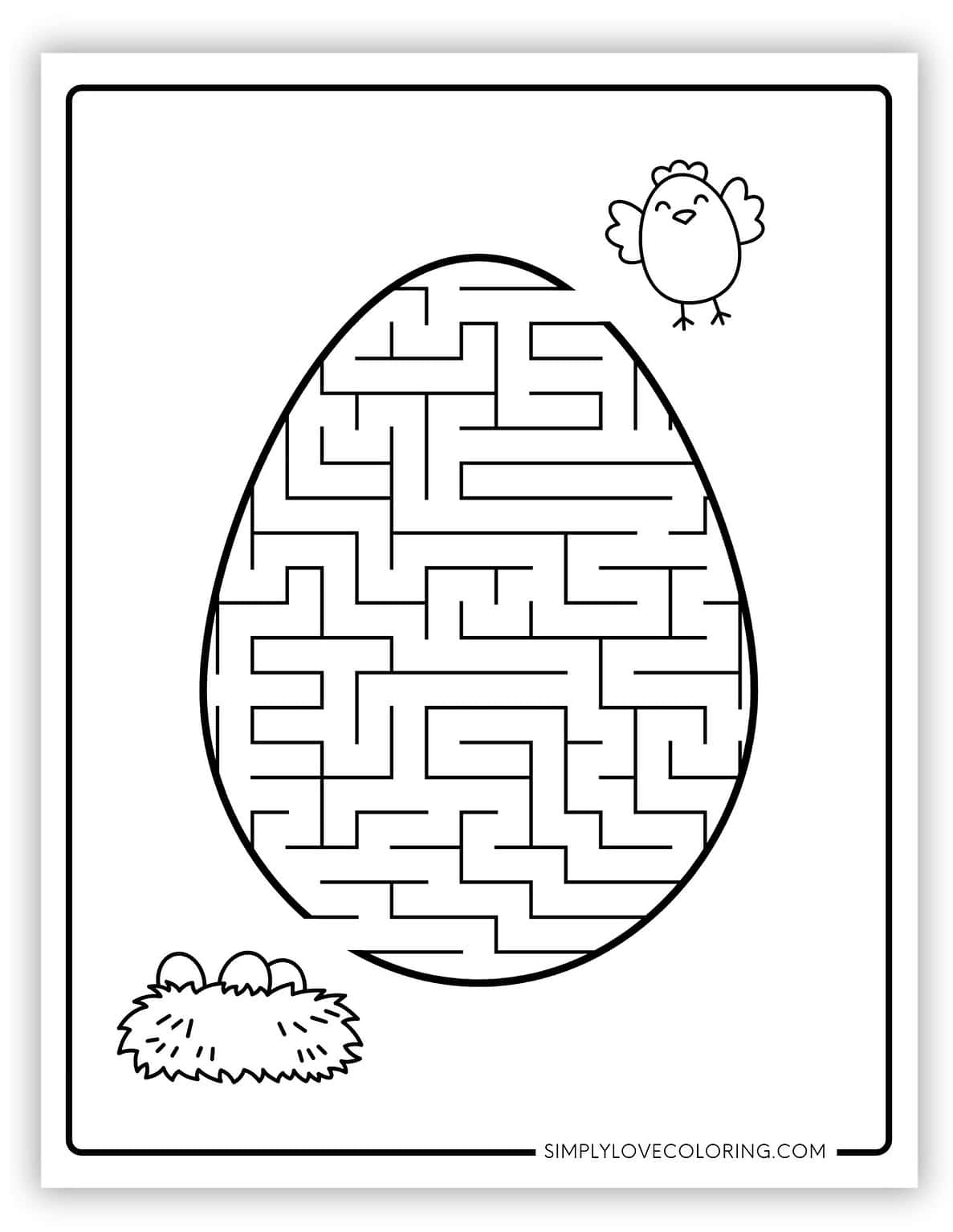 17 Easter Mazes (Free PDF Printables) - Simply Love Coloring