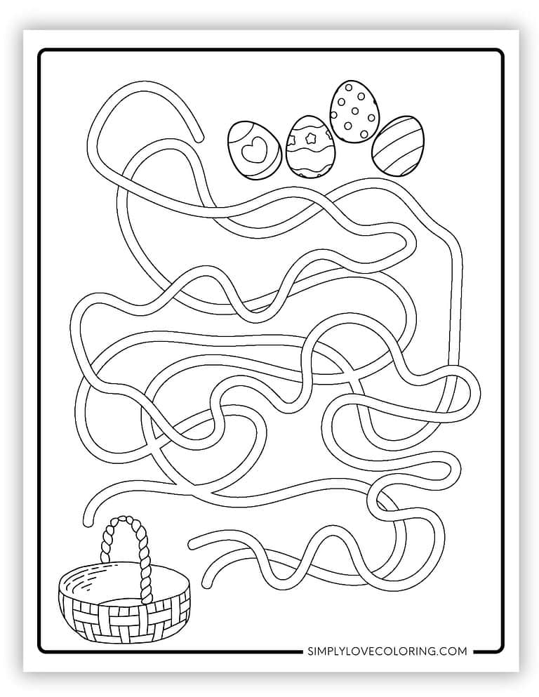 17 Easter Mazes (Free PDF Printables) - Simply Love Coloring