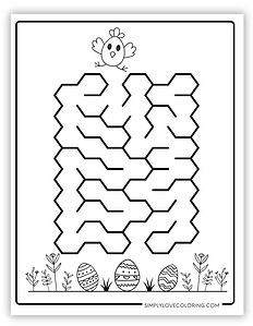 17 Easter Mazes (Free PDF Printables) - Simply Love Coloring