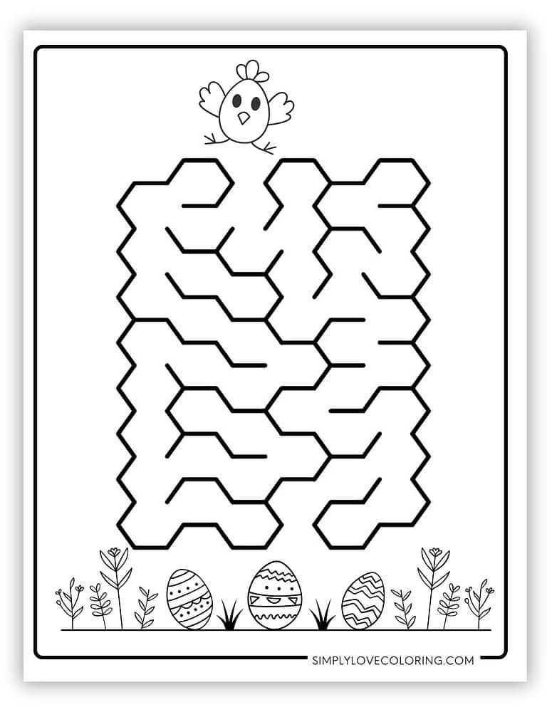 17 Easter Mazes (Free PDF Printables) - Simply Love Coloring