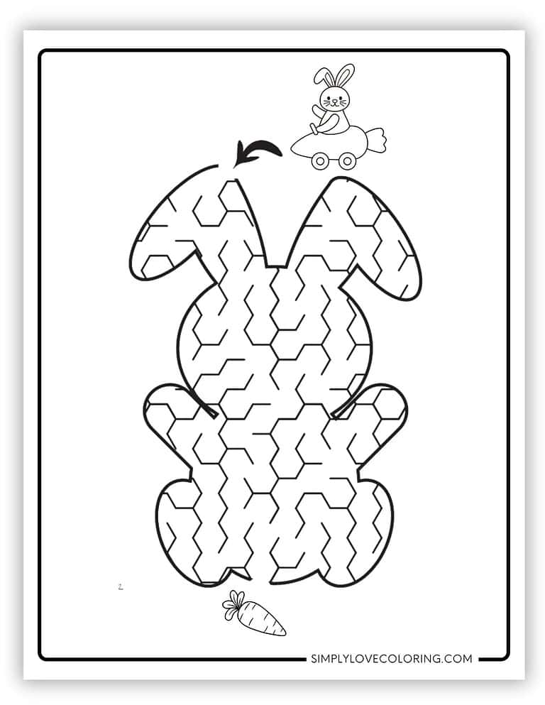 17 Easter Mazes (Free PDF Printables) - Simply Love Coloring
