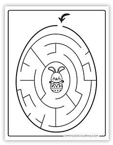 17 Easter Mazes (Free PDF Printables) - Simply Love Coloring