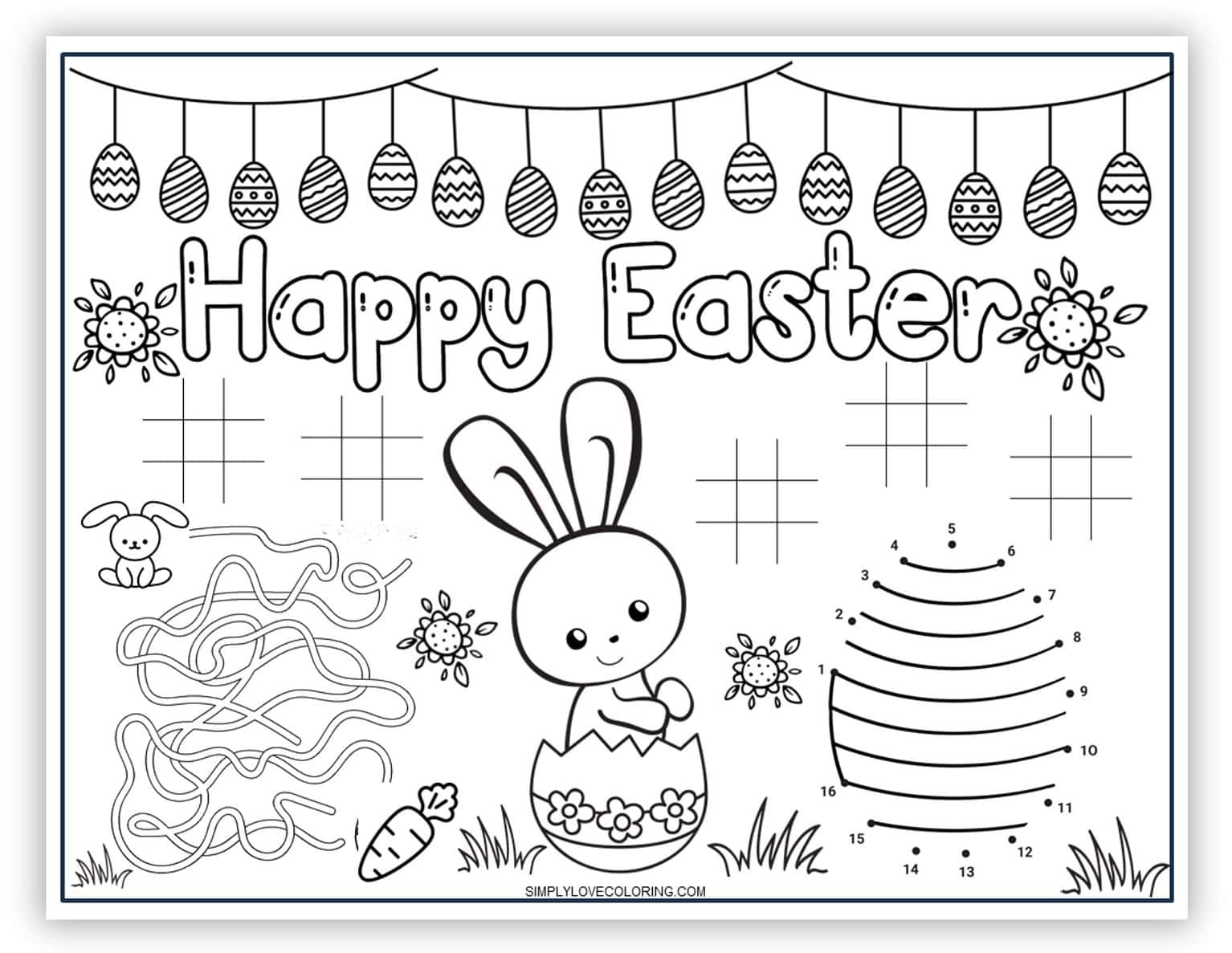 Easter Activity Placemat (Free PDF Printables) - Simply Love Coloring
