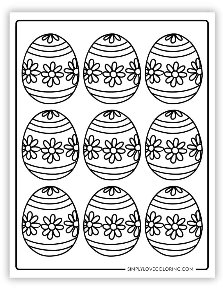 40 Easter Egg Template Designs (Free PDF Printables) - Simply Love Coloring