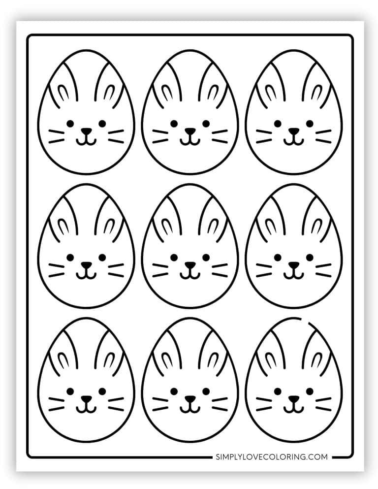 40 Easter Egg Template Designs (Free PDF Printables) - Simply Love Coloring