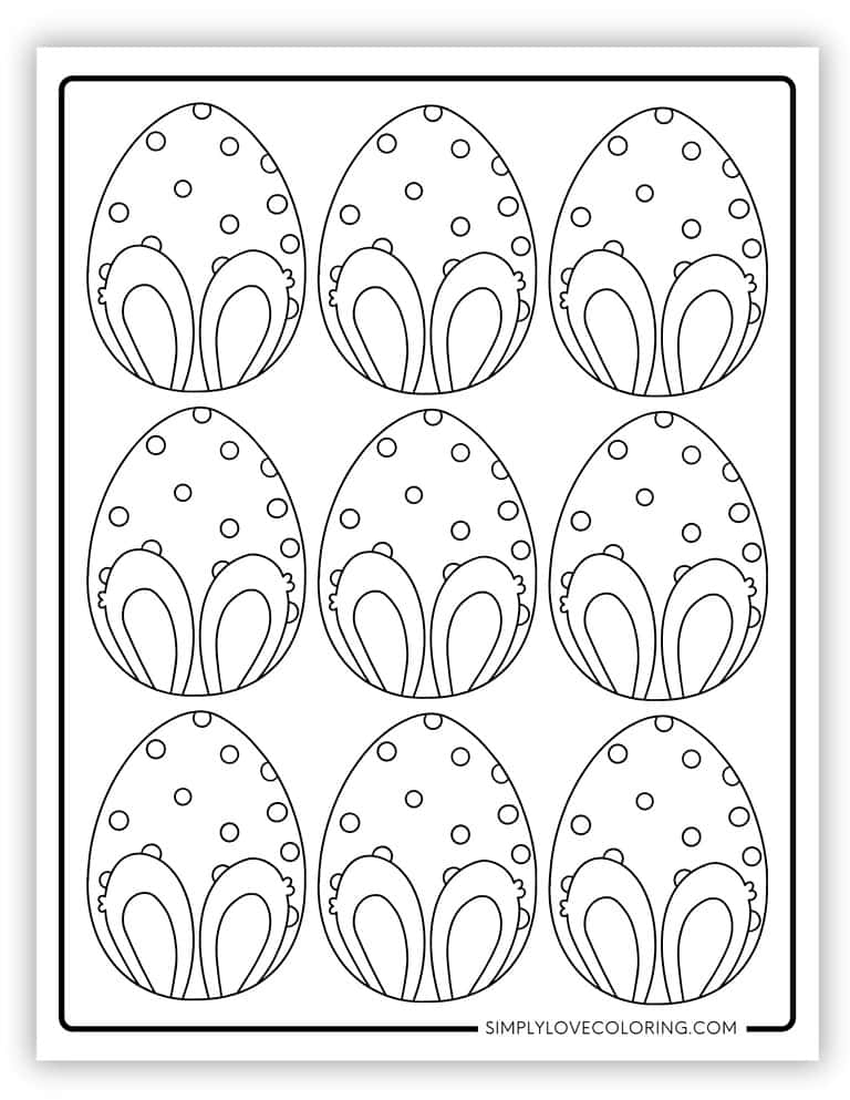 40 Easter Egg Template Designs (Free PDF Printables) - Simply Love Coloring