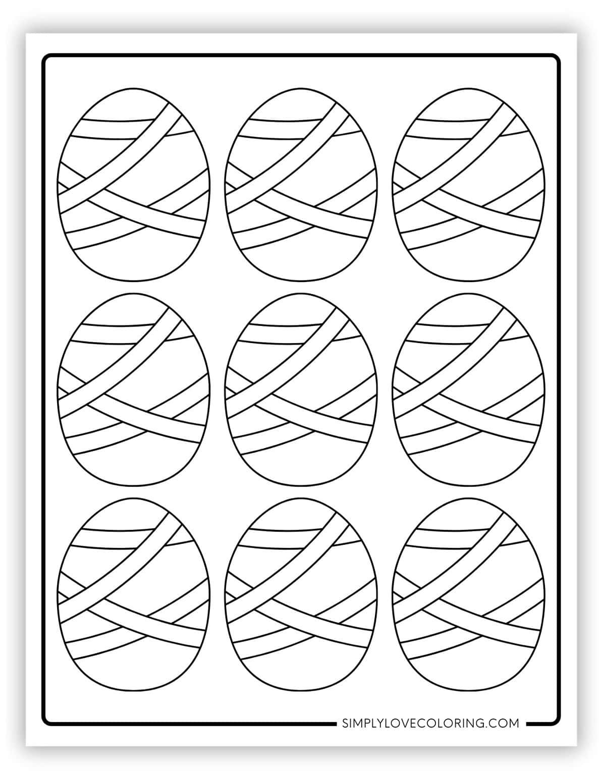 40 Easter Egg Template Designs (Free PDF Printables) - Simply Love Coloring