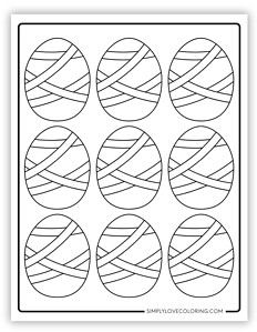 40 Easter Egg Template Designs (Free PDF Printables) - Simply Love Coloring
