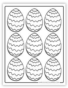 40 Easter Egg Template Designs (Free PDF Printables) - Simply Love Coloring