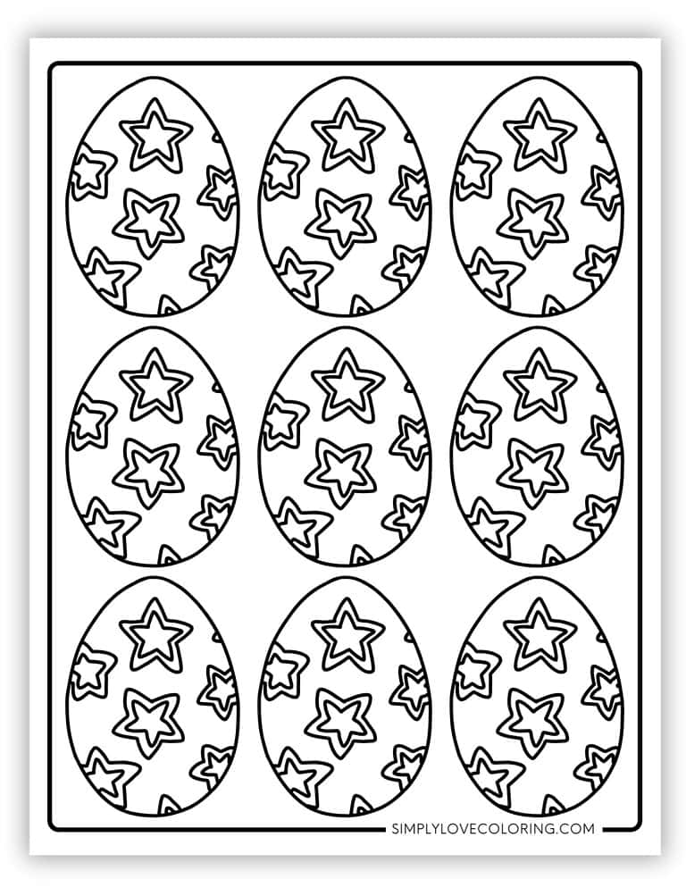 40 Easter Egg Template Designs (Free PDF Printables) - Simply Love Coloring