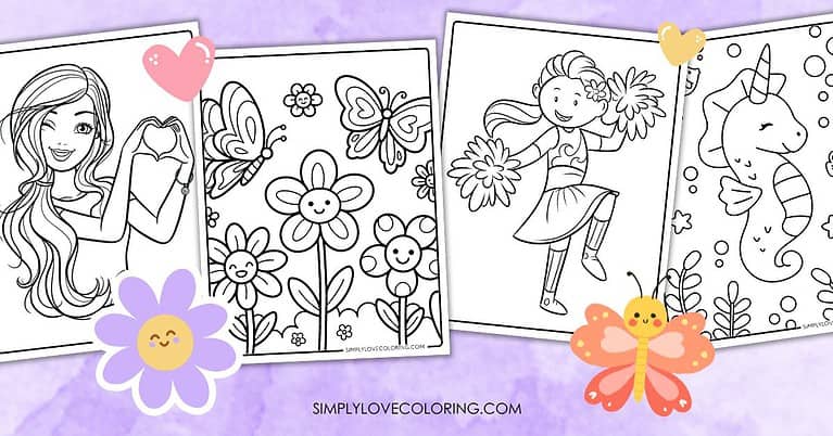 2862 Coloring Pages for Girls (Free PDF Printables) - Simply Love Coloring