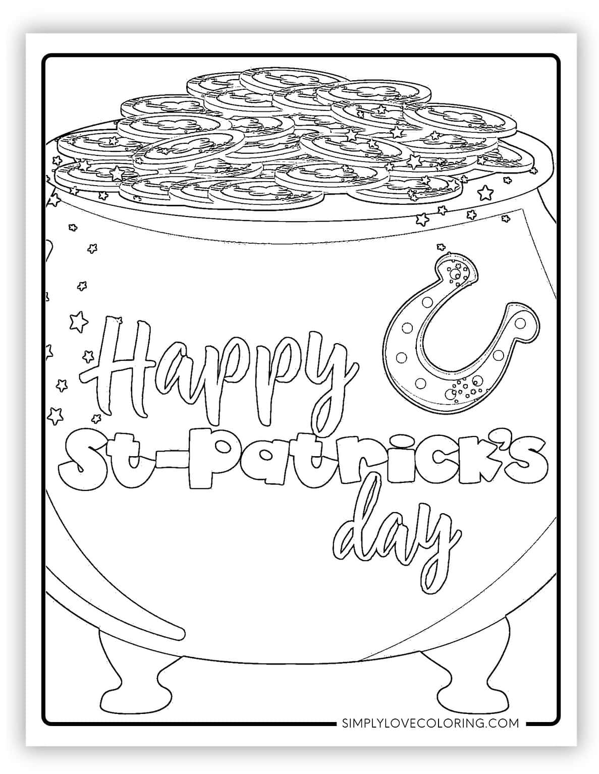 20 Pot of Gold Coloring Pages (Free PDF Printables) - Simply Love Coloring