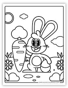 31 Easter Bunny Coloring Pages (Free PDF Printables) - Simply Love Coloring