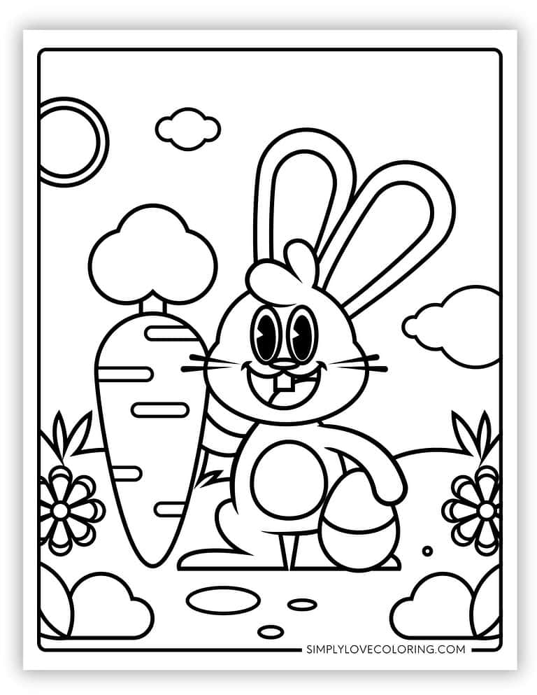 31 Easter Bunny Coloring Pages (Free PDF Printables) - Simply Love Coloring