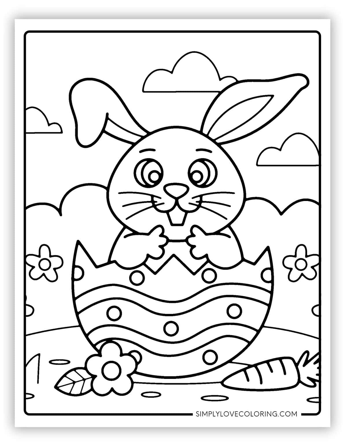 31 Easter Bunny Coloring Pages (Free PDF Printables) - Simply Love Coloring