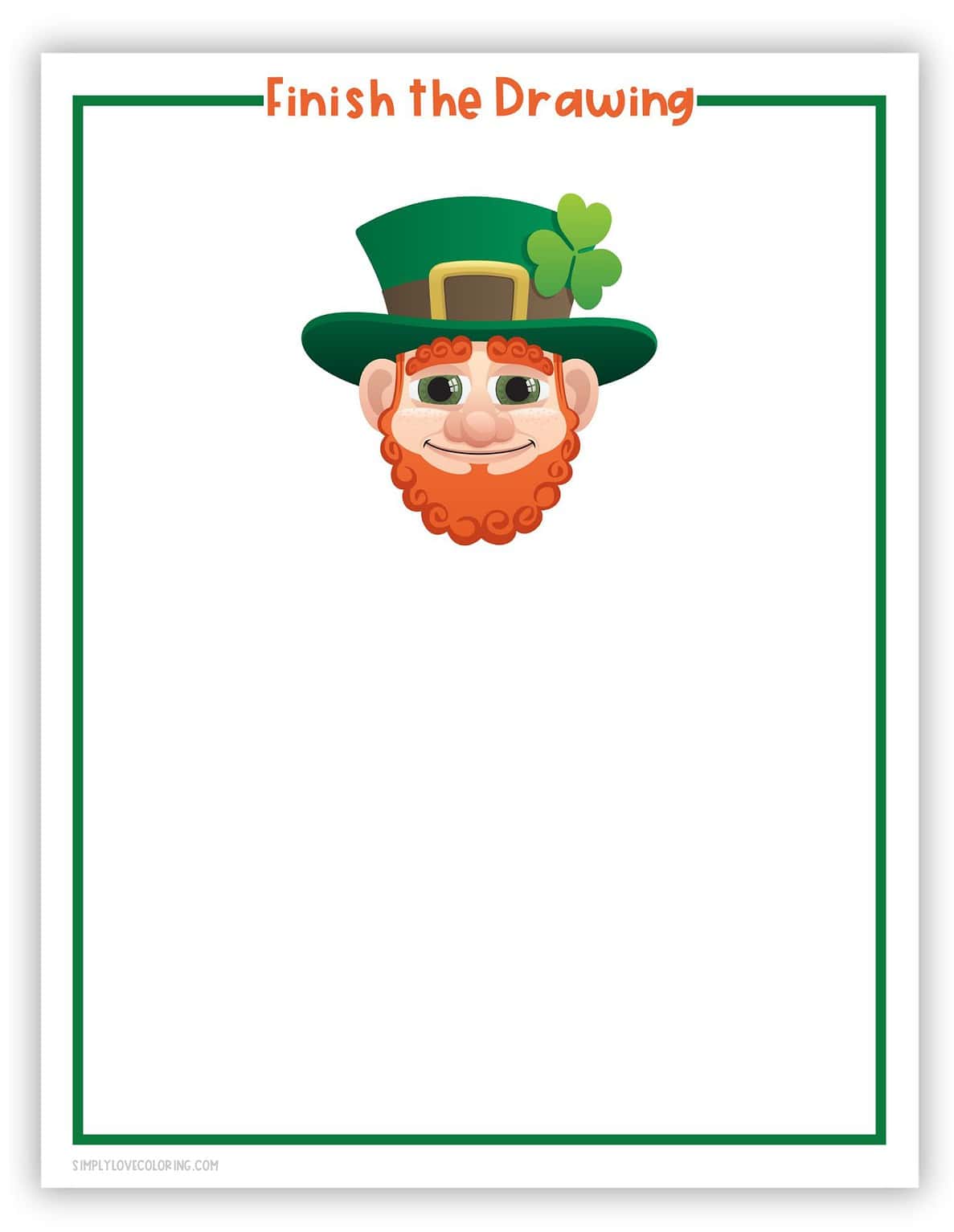 13 St. Patrick's Day Finish the Drawing (Free PDF Printables) - Simply ...