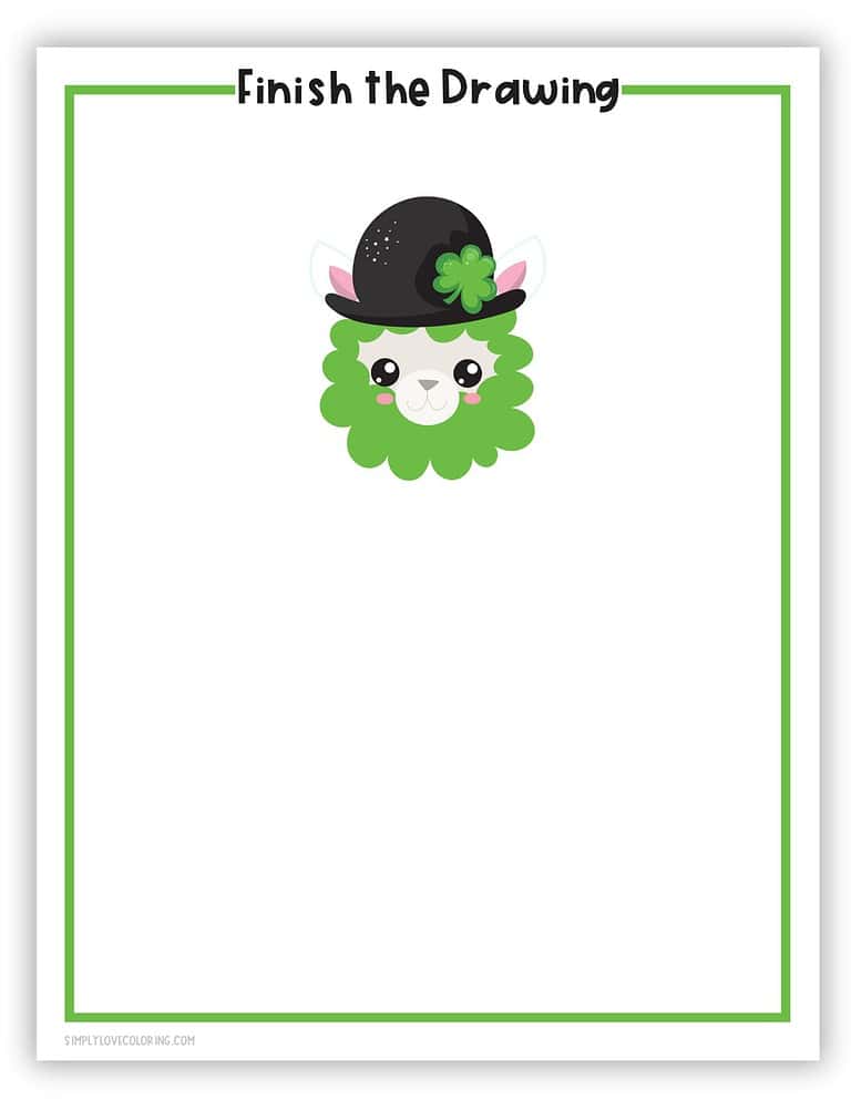13 St. Patrick's Day Finish the Drawing (Free PDF Printables) - Simply ...