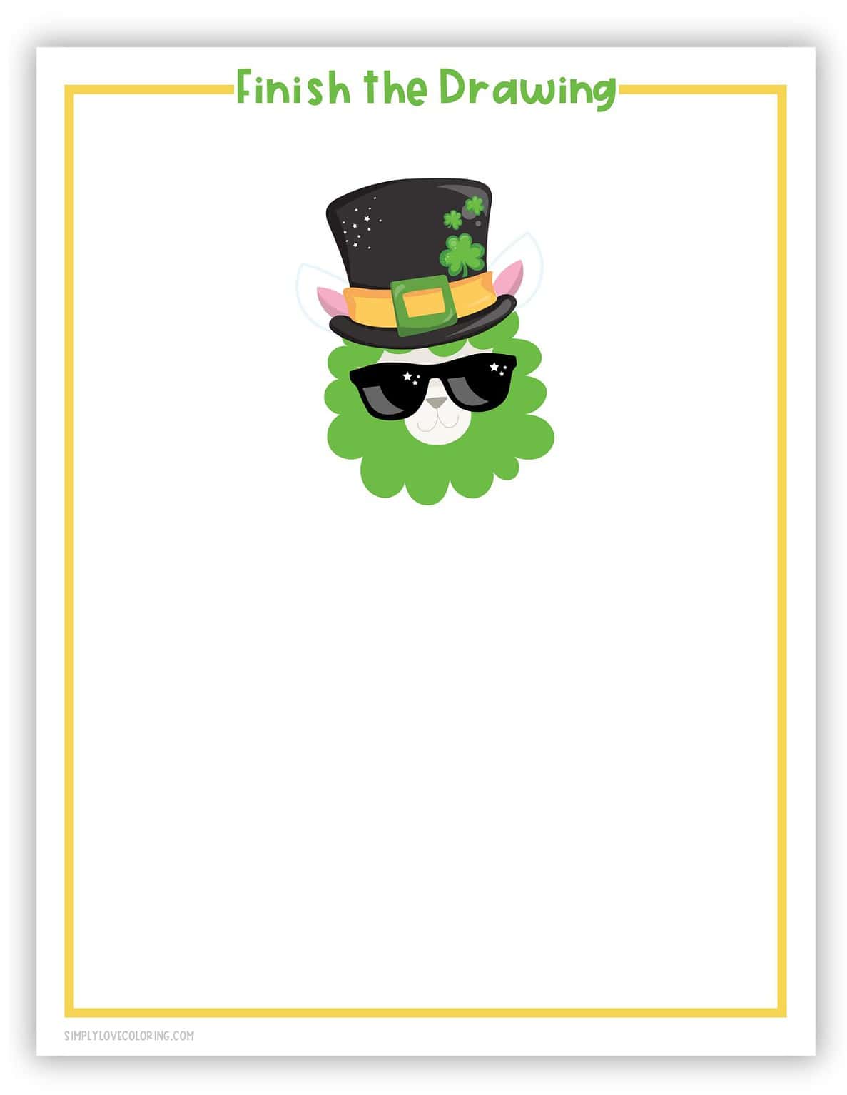13 St. Patrick's Day Finish the Drawing (Free PDF Printables) - Simply ...