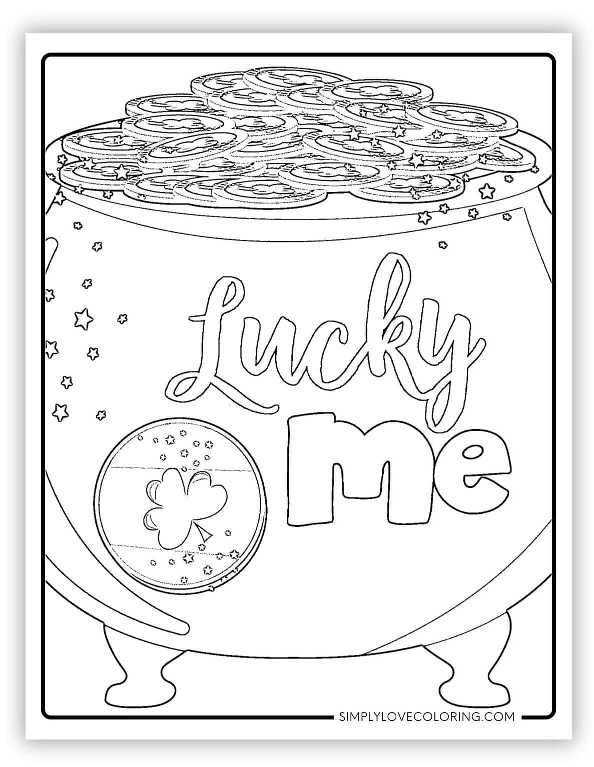 20 Pot of Gold Coloring Pages (Free PDF Printables) - Simply Love Coloring