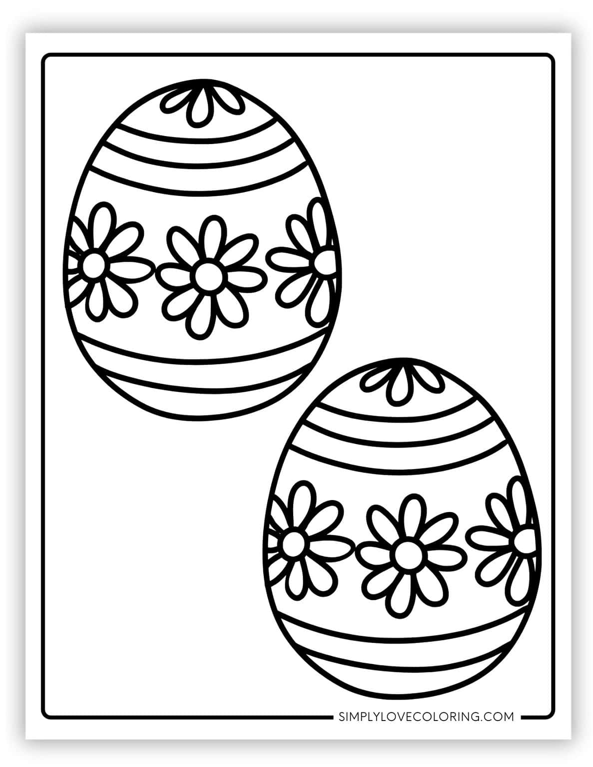 40 Easter Egg Template Designs (Free PDF Printables) - Simply Love Coloring