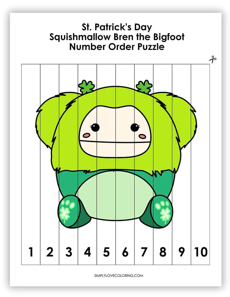 18 Squishmallow Bren the Bigfoot St. Patrick's Day Activities (Free PDF ...