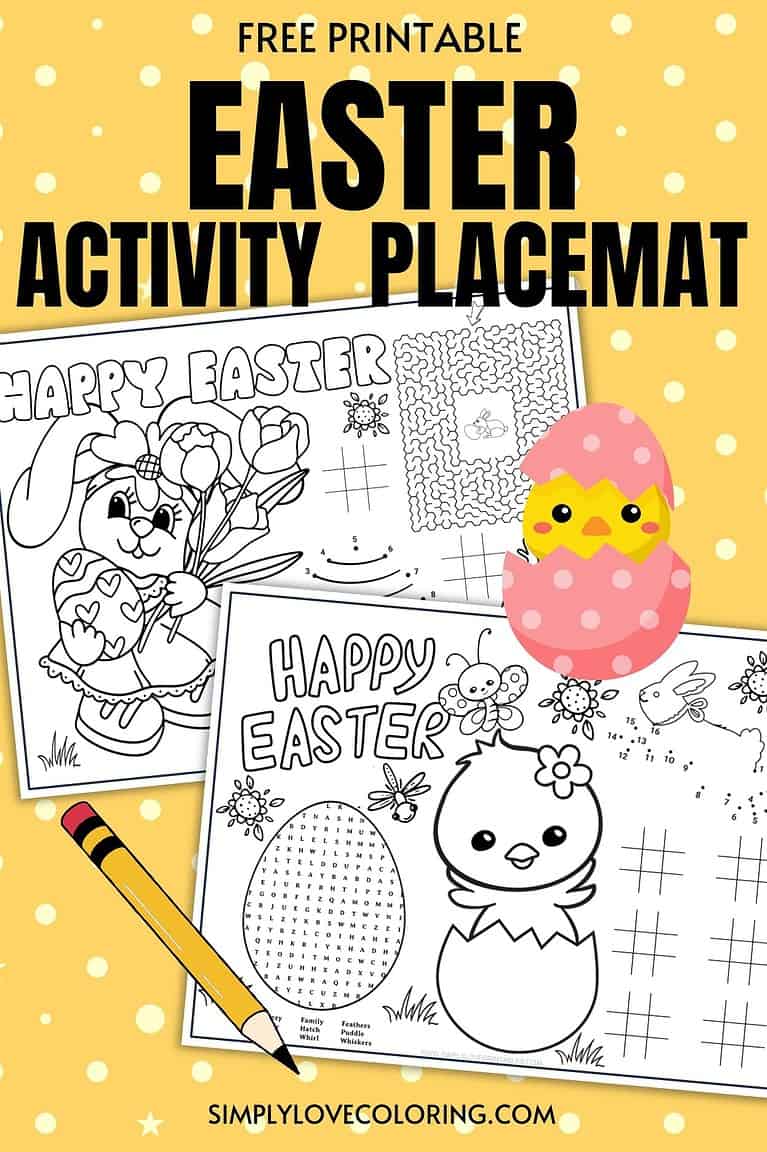 Easter Activity Placemat (Free PDF Printables) - Simply Love Coloring