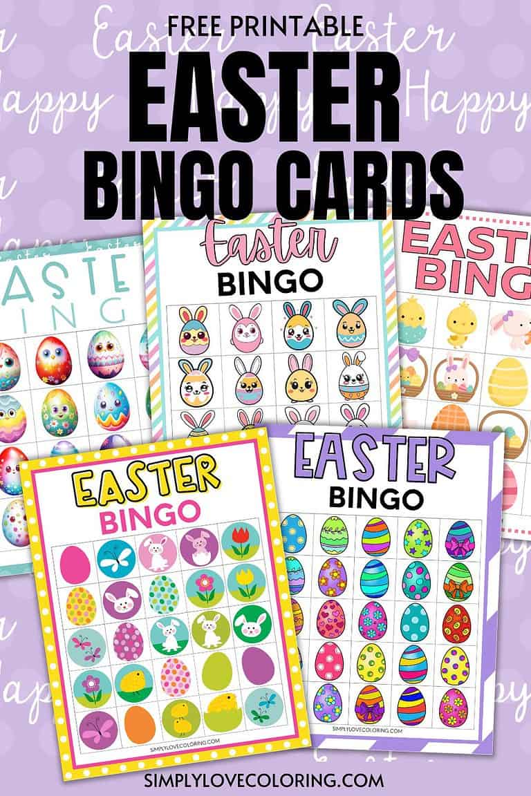 Easter Bingo (Free PDF Printables) - Simply Love Coloring