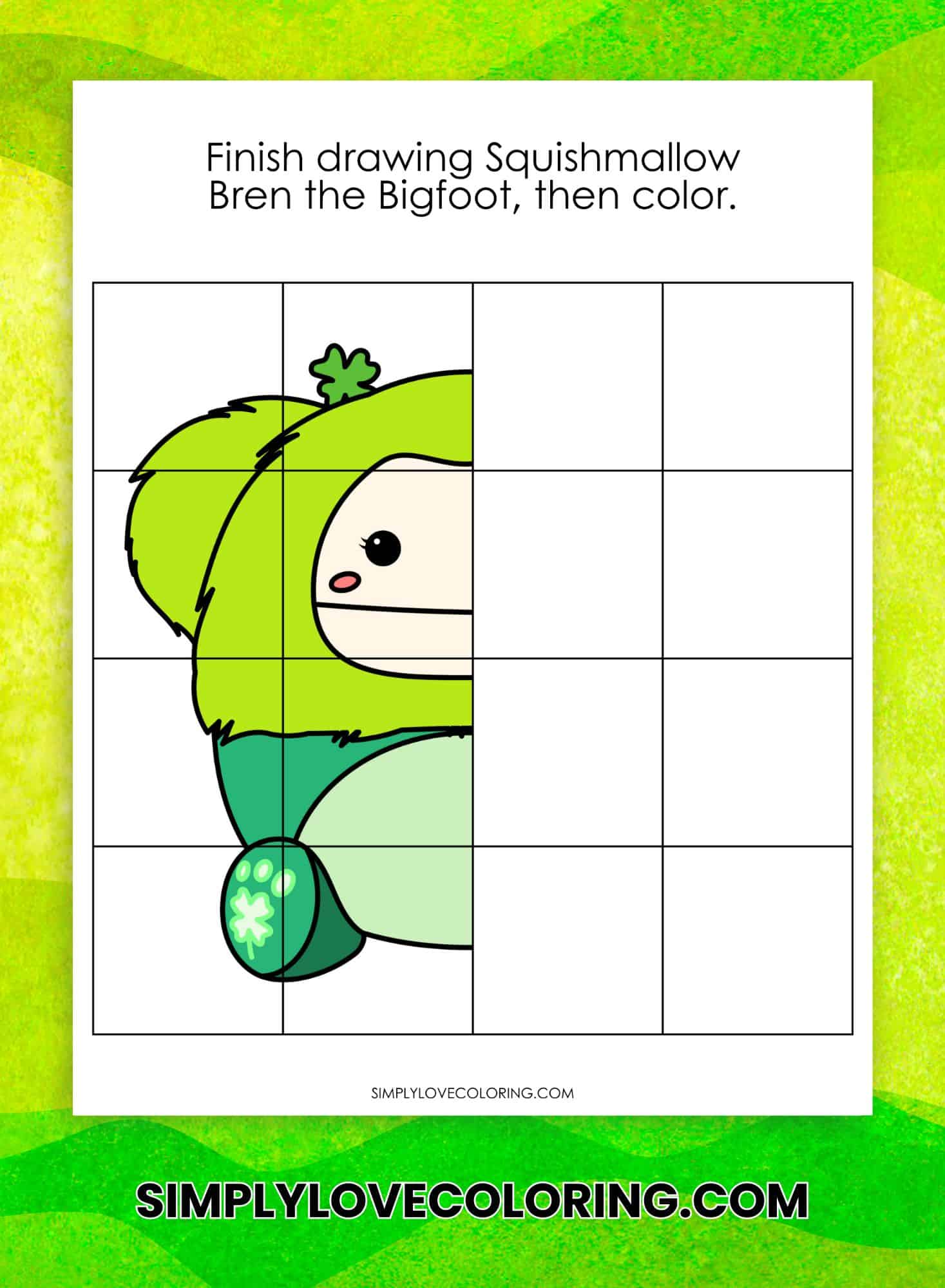 18 Squishmallow Bren the Bigfoot St. Patrick's Day Activities (Free PDF ...