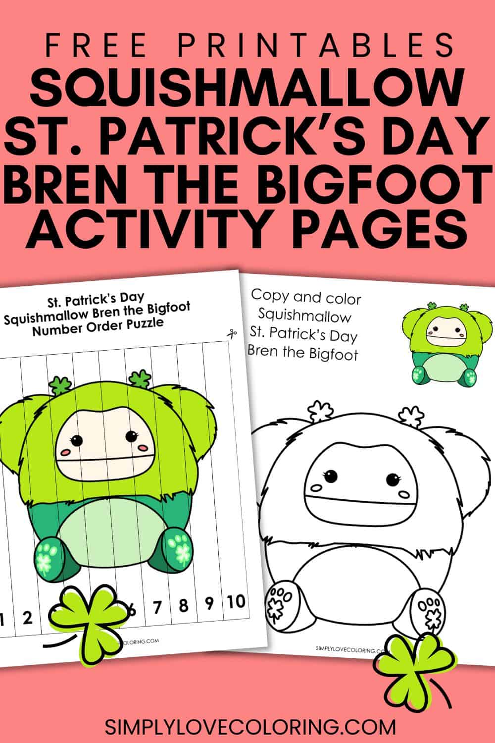 18 Squishmallow Bren the Bigfoot St. Patrick's Day Activities (Free PDF ...