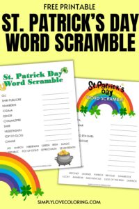 6 St. Patrick's Day Word Scramble Activities (Free PDF Printables ...