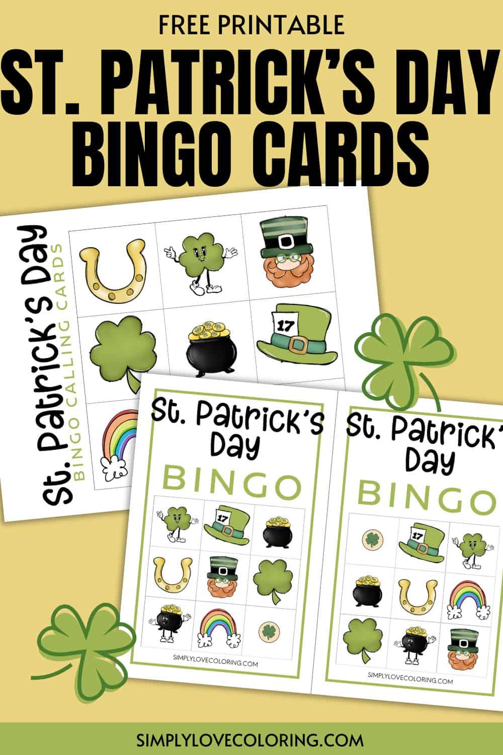 St. Patrick's Day Bingo (Free PDF Printables) - Simply Love Coloring