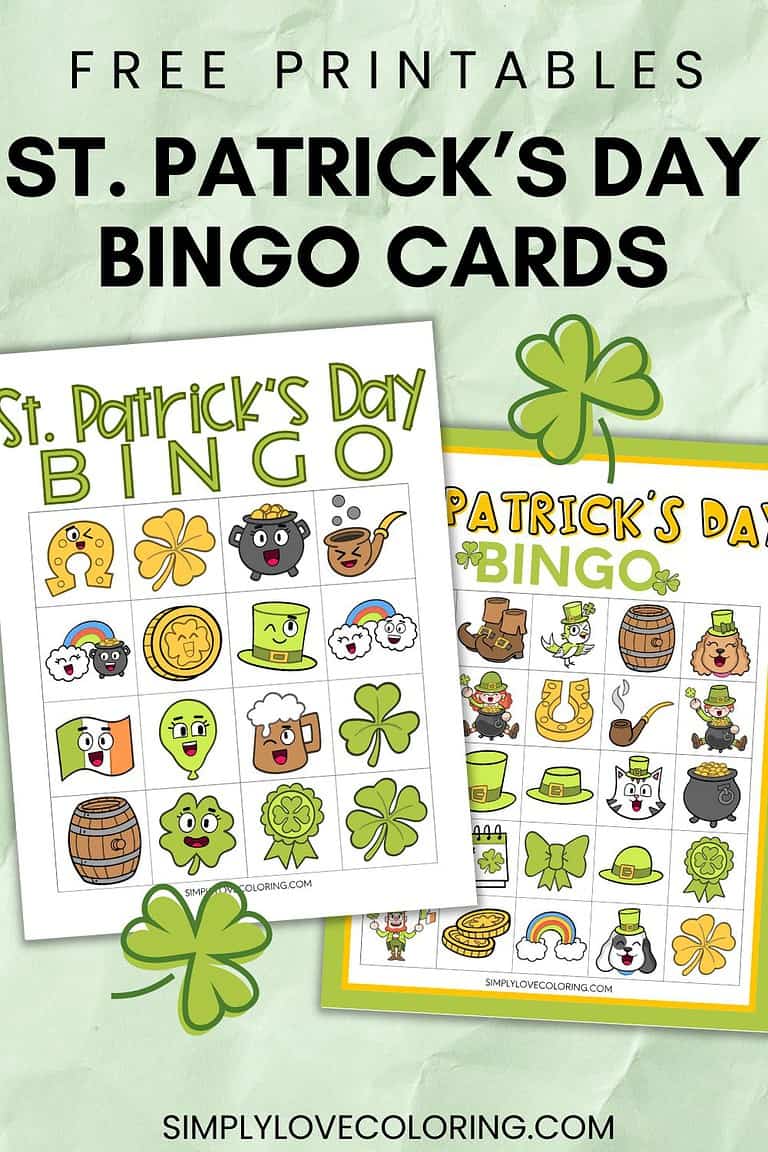 St. Patrick's Day Bingo (Free PDF Printables) - Simply Love Coloring