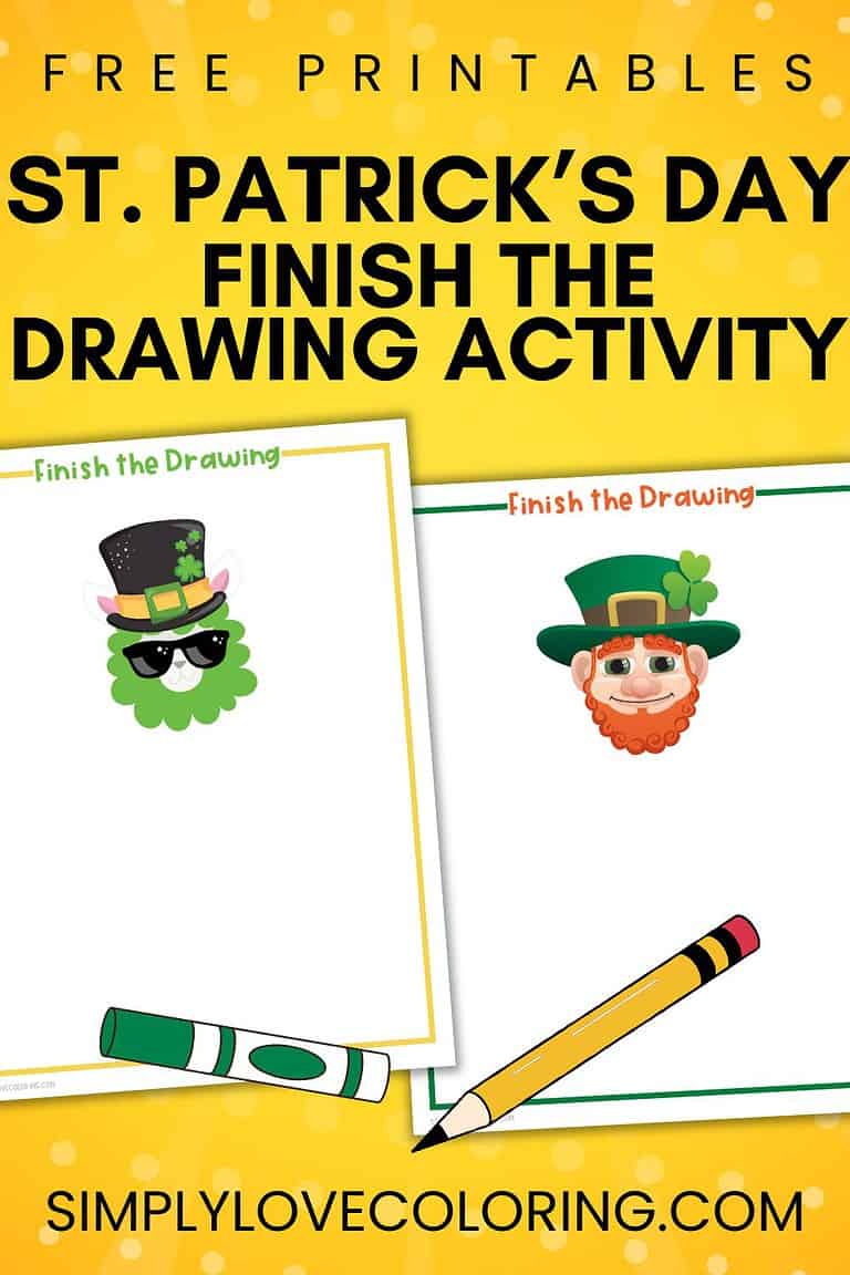 13 St. Patrick's Day Finish the Drawing (Free PDF Printables) - Simply ...