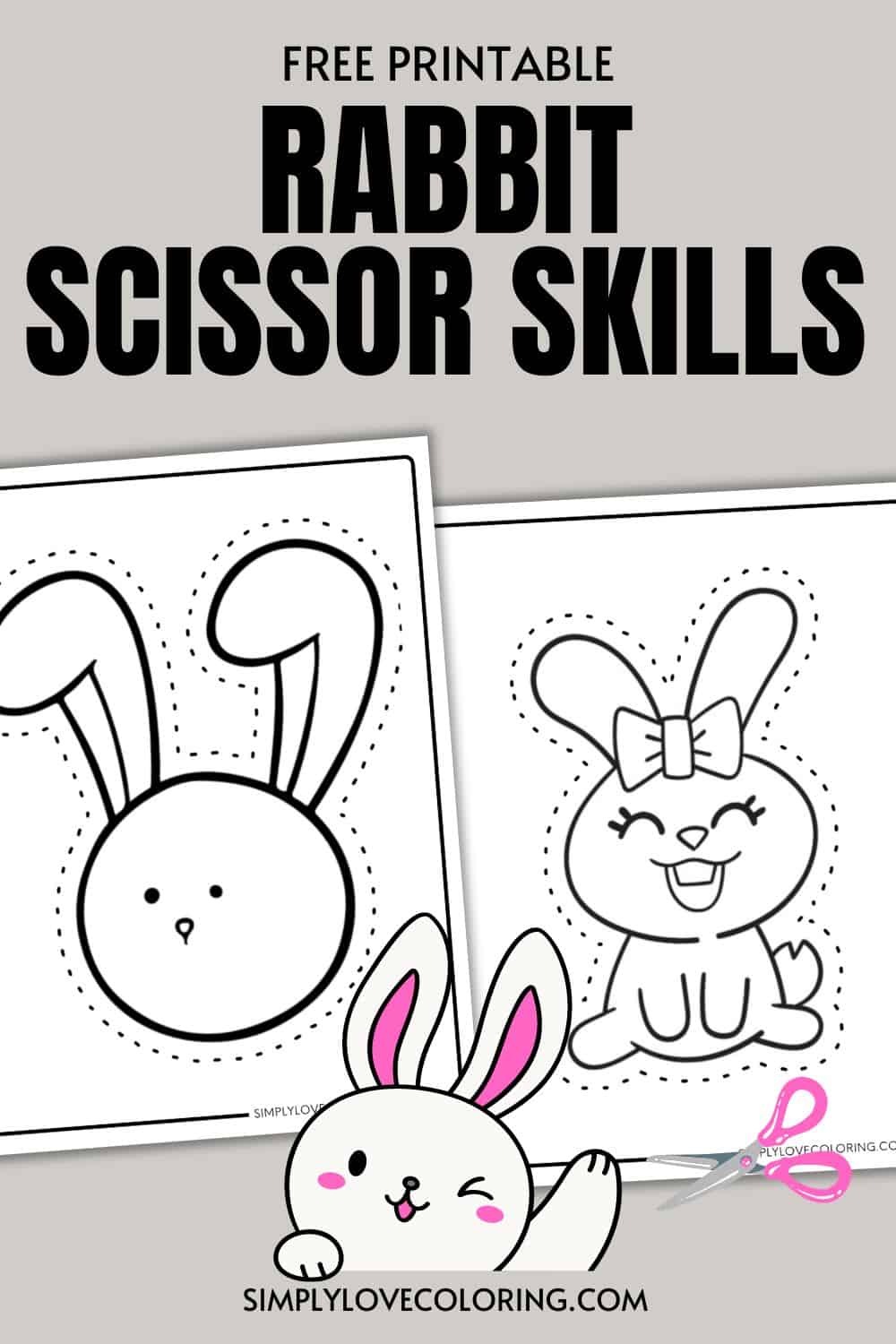 39 Rabbit Scissor Skills (Free PDF Printables) - Simply Love Coloring