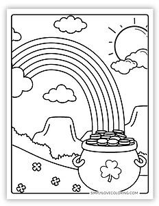 20 Pot of Gold Coloring Pages (Free PDF Printables) - Simply Love Coloring