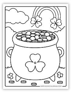 20 Pot of Gold Coloring Pages (Free PDF Printables) - Simply Love Coloring