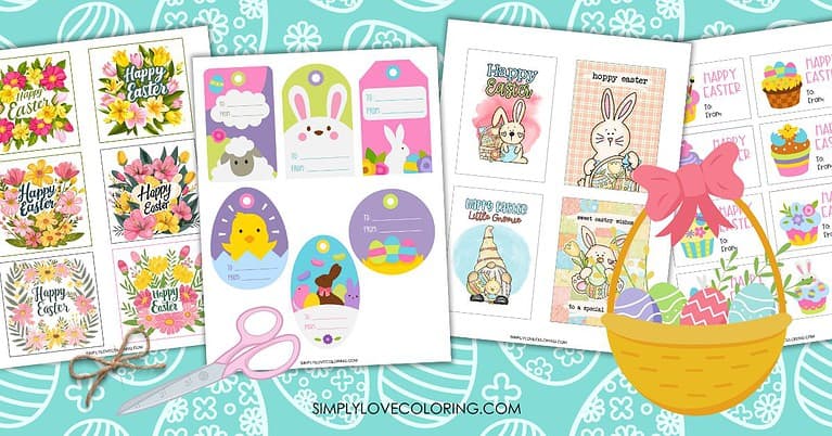 154 Printable Easter Basket Tags (Free PDF Printables) - Simply Love ...
